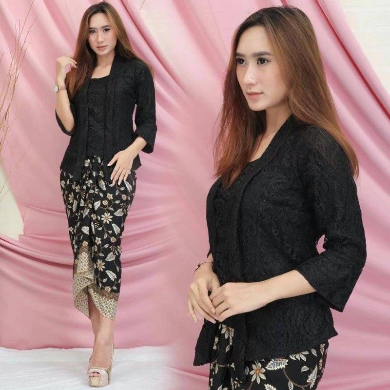 Jual SETELAN KEBAYA KUTUBARU BROKAT MODERN / KEBAYA KARTINI MIX ROK ...