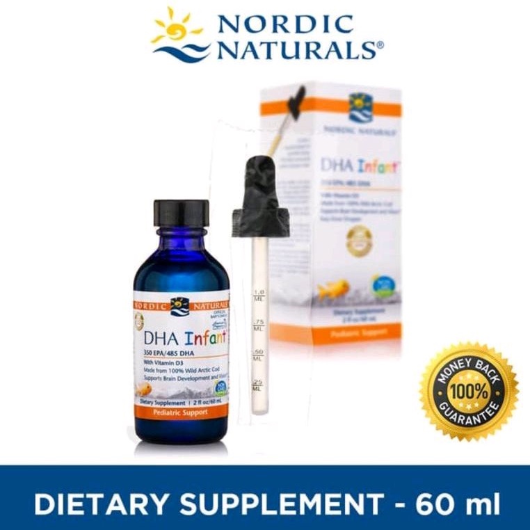 Jual Nordic Natural DHA Infant With Vitmin D3 350 EPA / 485 DHA (60ml ...