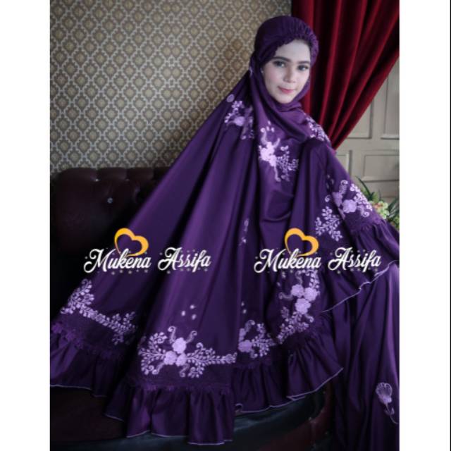 Jual Mukena bordir handmade JOADDA SERIES purple | Shopee Indonesia