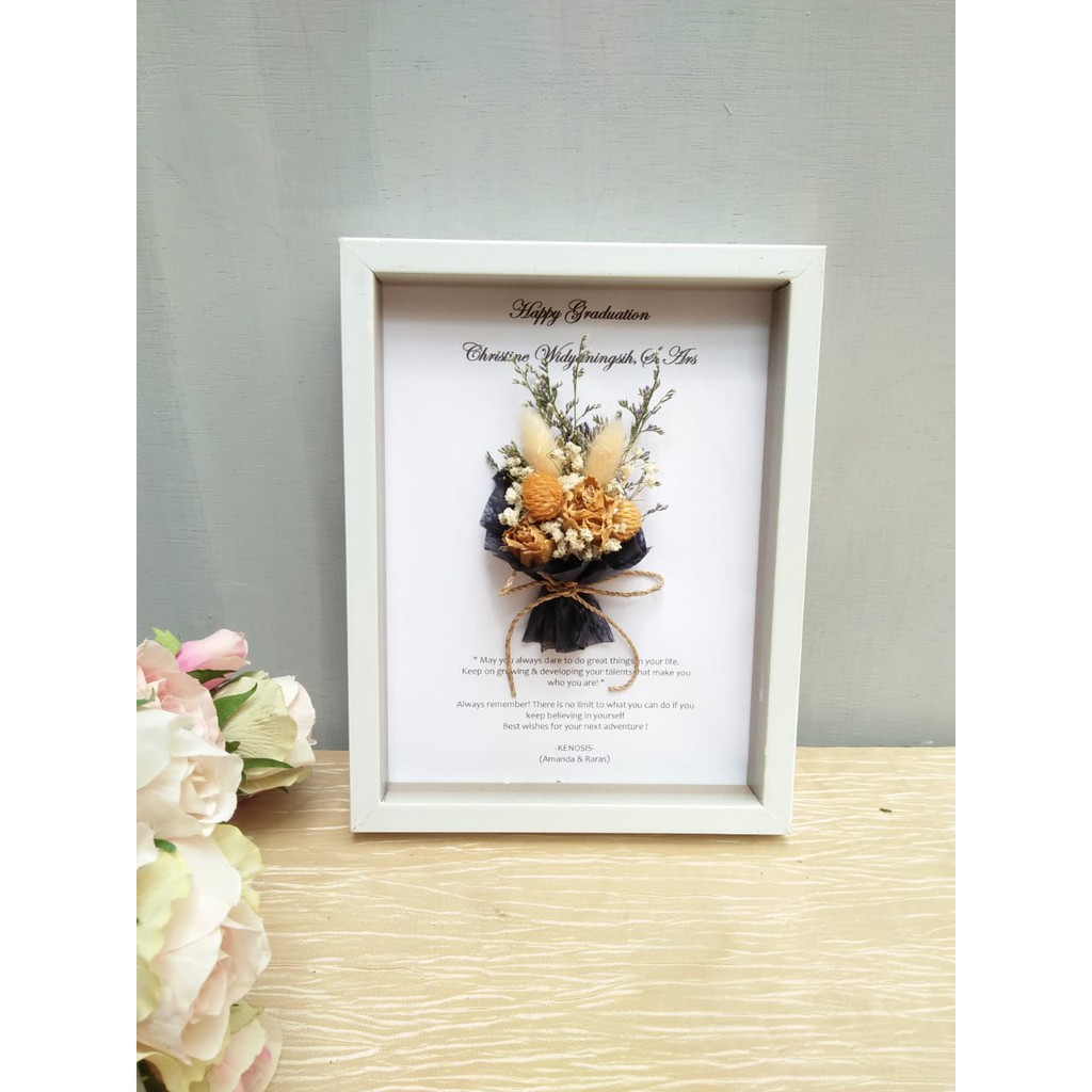Jual frame flower - bunga rangkaian - kado ulang tahun - kado wisuda - anniversary Flower Frame ...