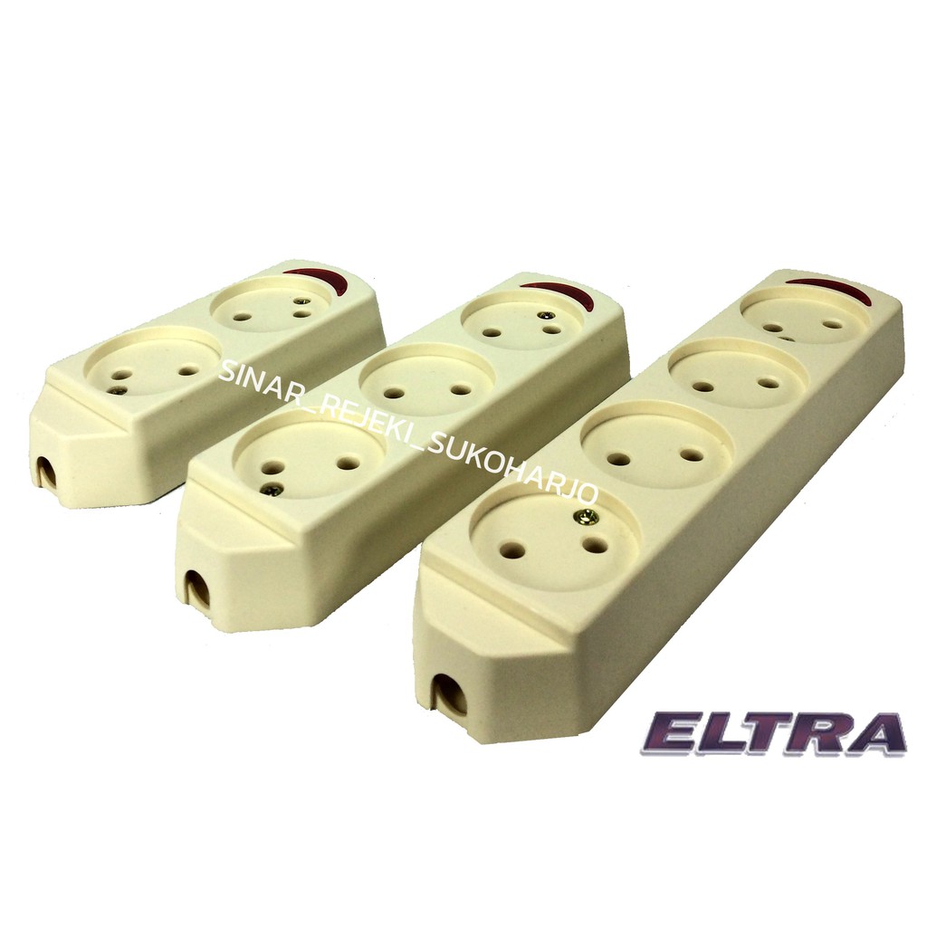 Jual ELTRA Stop Kontak Colokan Listrik Lubang 4 + lampu (Gepeng / Pipih ...
