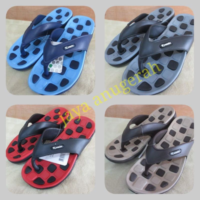 Jual SANDAL JAPIT JEPIT PRIA MOTIF CATUR BAHAN KARET RINGAN KOMIN K2303 ...