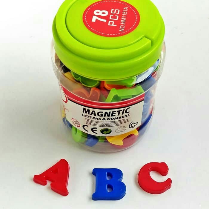Jual Magnetic Letters n Numbers isi 78 Pcs ( HM1152A ) | Shopee Indonesia