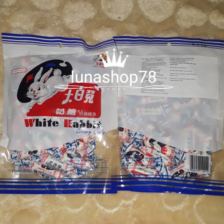 Jual Gelatin babi! Permen lunak rasa susu White Rabbit creamy candy ...