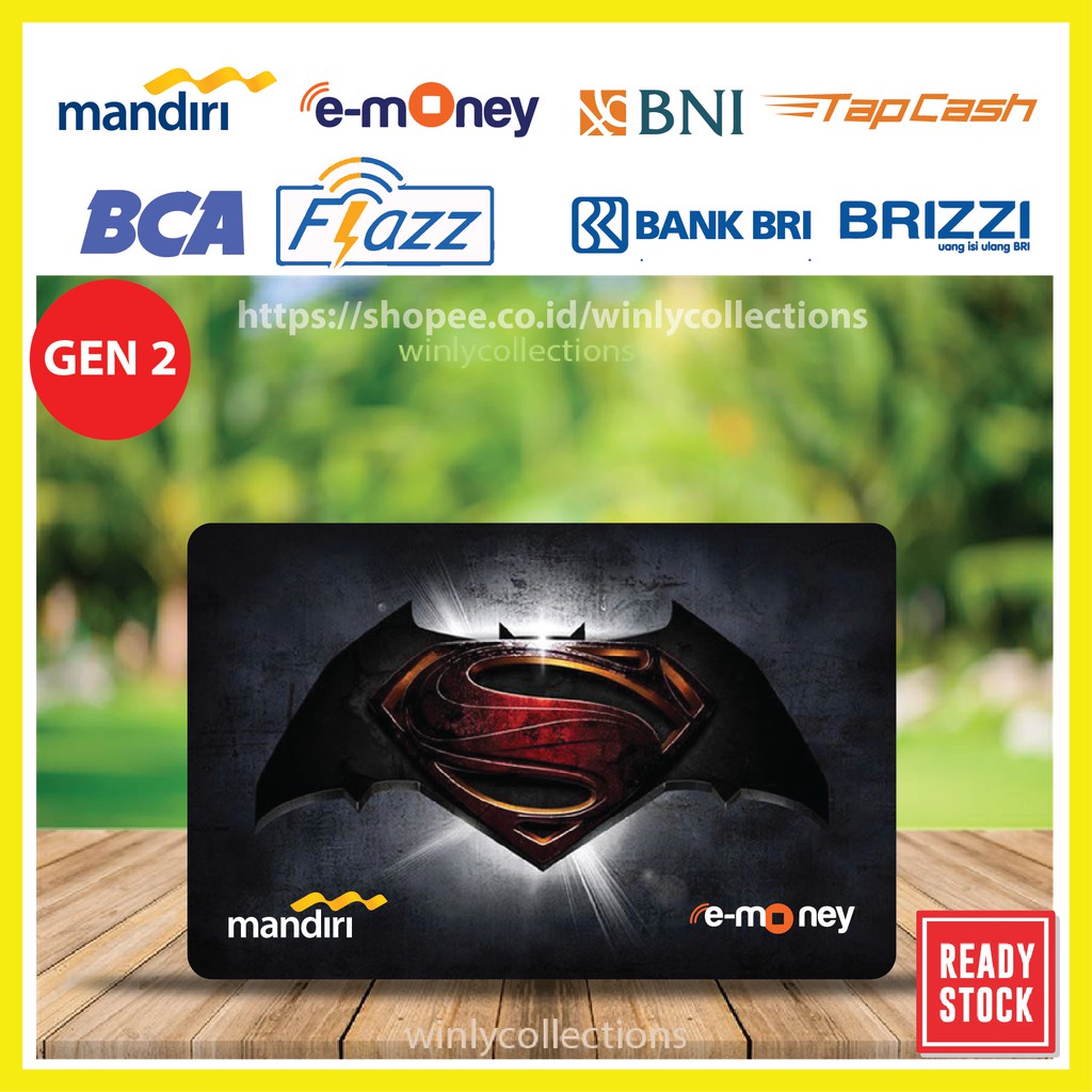 Jual KARTU EMONEY BATMAN LOGO SUPERHERO ETOLL FLAZZ BCA GEN 2 MANDIRI ...