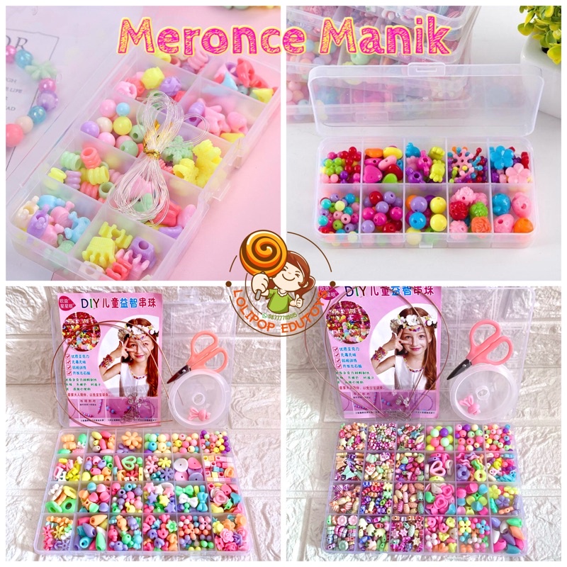 Jual Mainan manik meronce box set | Shopee Indonesia