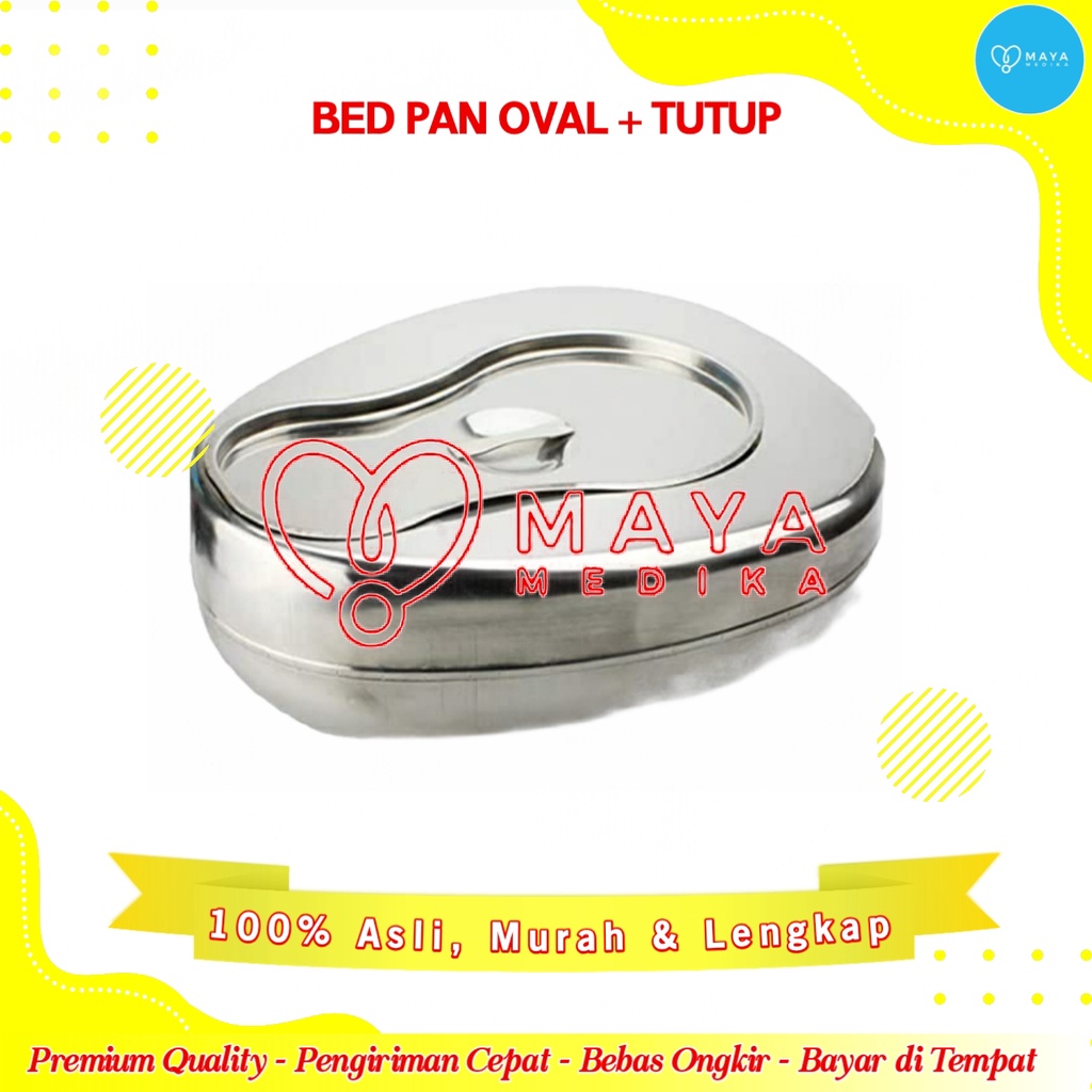 Jual Pispot Stainless ( Bed Pan Oval Tutup) | Shopee Indonesia