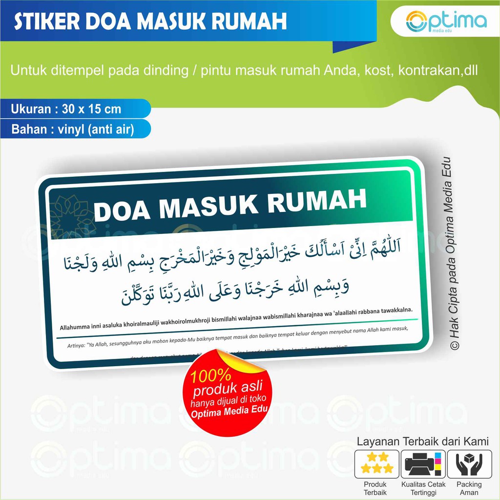 Jual STIKER TULISAN DOA MASUK RUMAH | Shopee Indonesia