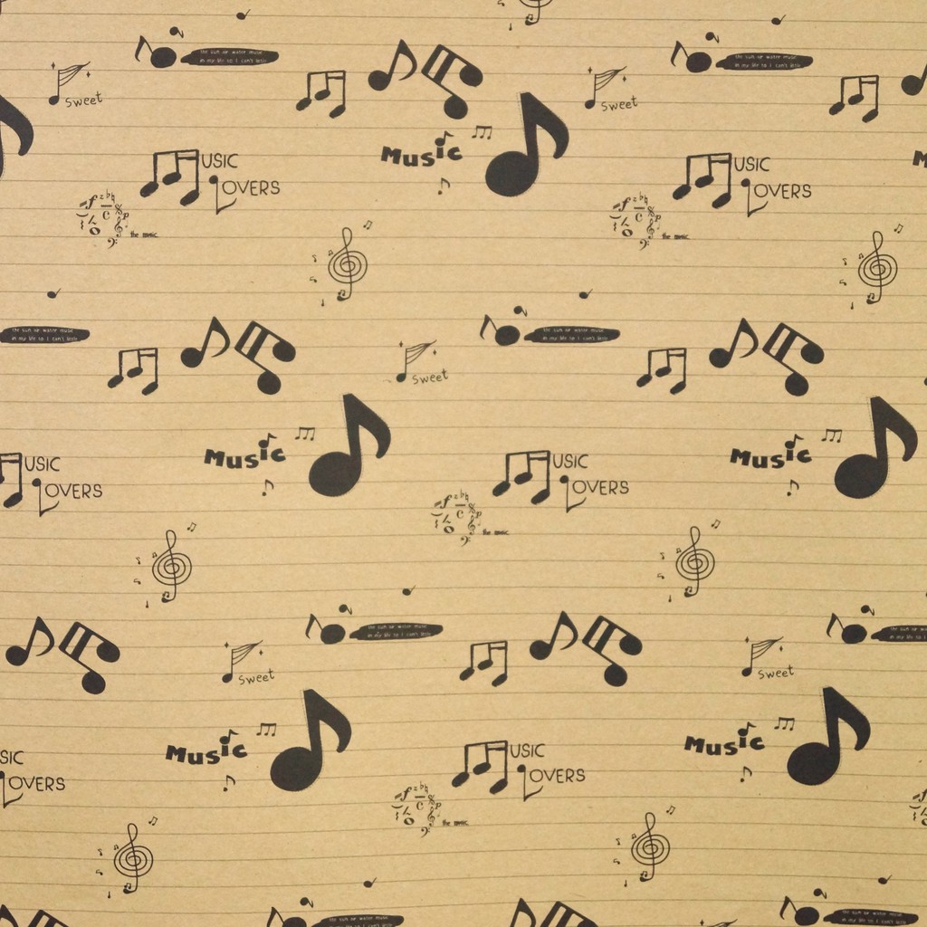 Jual Craft Wrapping Paper | Music Notes (Kertas Kado) | Shopee Indonesia