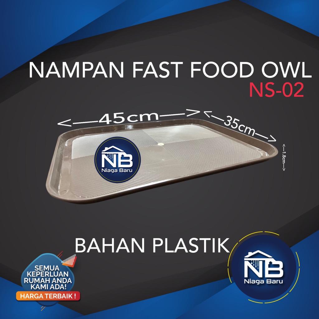 Jual Nampan Owl NS-02 Nampan Plastik Besar Nampan Makan Nampan Fast ...