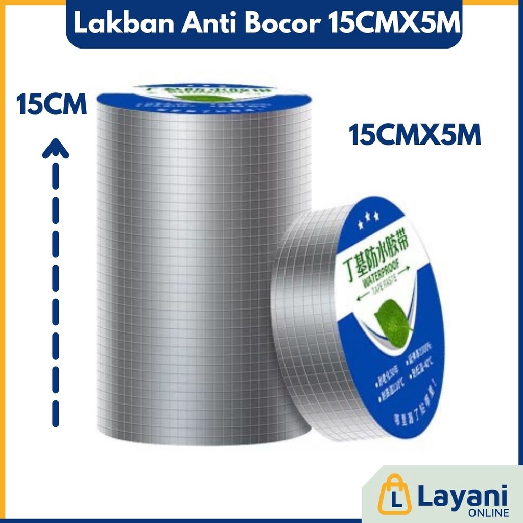 Jual Lakban Magic Tape 15CM X 5M /Anti Bocor Aluminium Foil Butyl Rubber Waterproof Tape ...