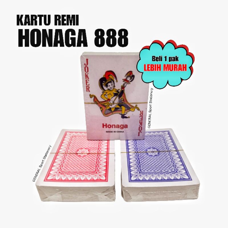 Jual Kartu Remi Honaga 888 (pcs/set) | Shopee Indonesia
