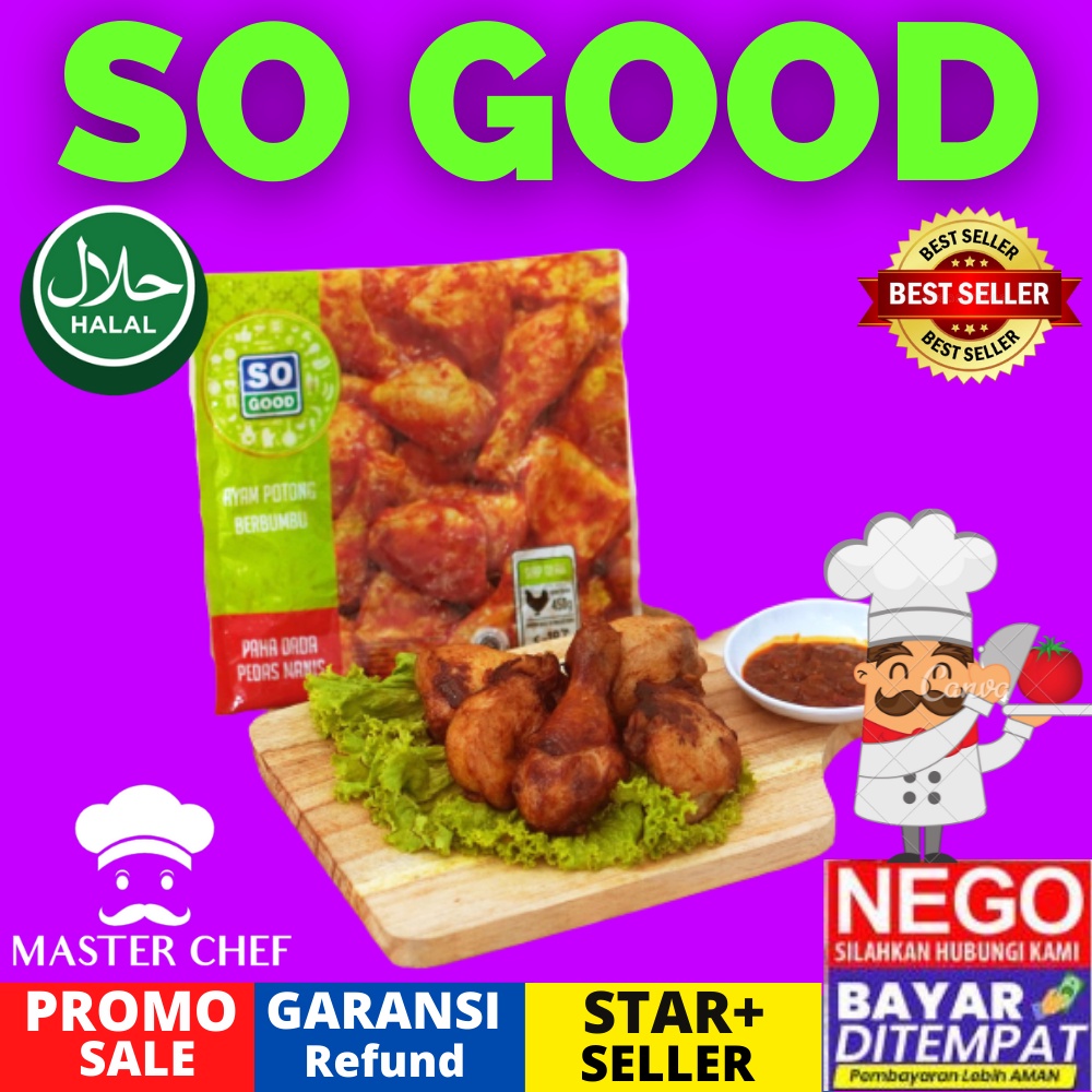 Jual SO GOOD SOGOOD AYAM POTONG PEDAS MANIS MAKANAN FROZEN FOOD BEKU ...