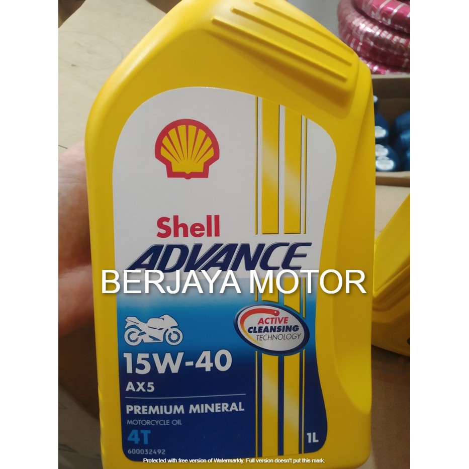 Jual OLI MOTOR / OLI MESIN SHELL ADVANCE AX5 4T 1 LITER / 1 L 15W40 ...