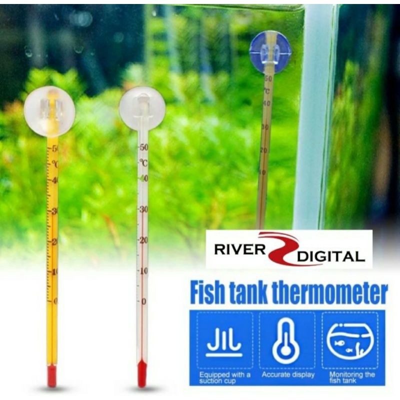 Jual Aquarium Thermometer Analog Thermo meter / Fish Aquascape Suhu ...