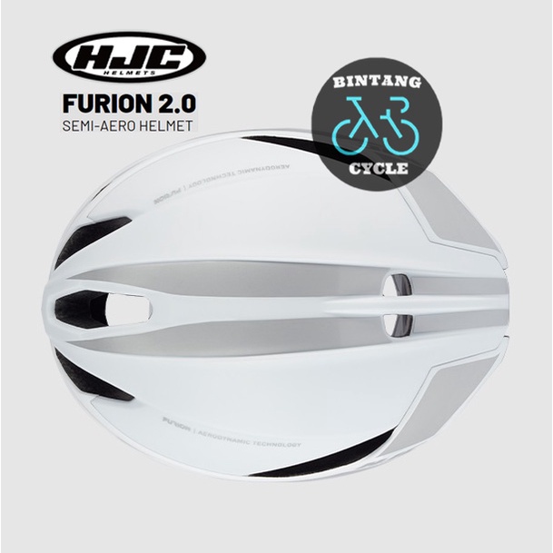 Jual HJC ROADBIKE HELMET FURION 2.0 MATT GLOSS WHITE SILVER - Helm ...