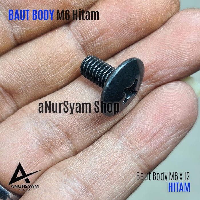 Jual Baut Body Motor M6 Hitam / Baut JT M6 Hitam / Baut Motor M6 ...