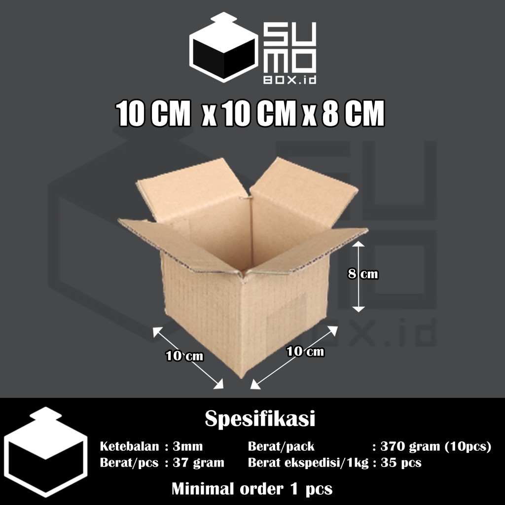 Jual Kardus Packing 10x10x8 BARU / Karton Coklat / Box Paking 10 x 10 x ...