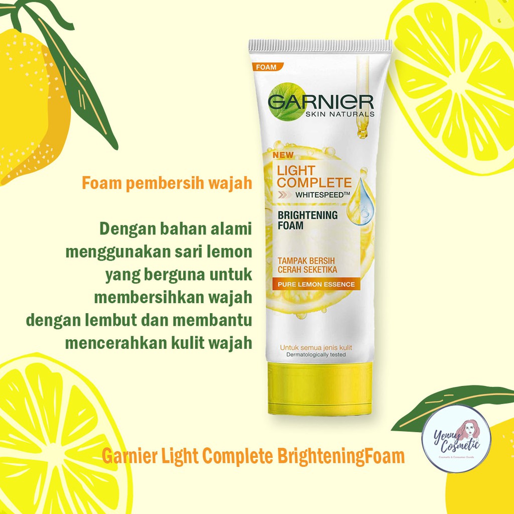 Jual Garnier Light Complete White Speed Brightening Cleanser Foam - 100 ...