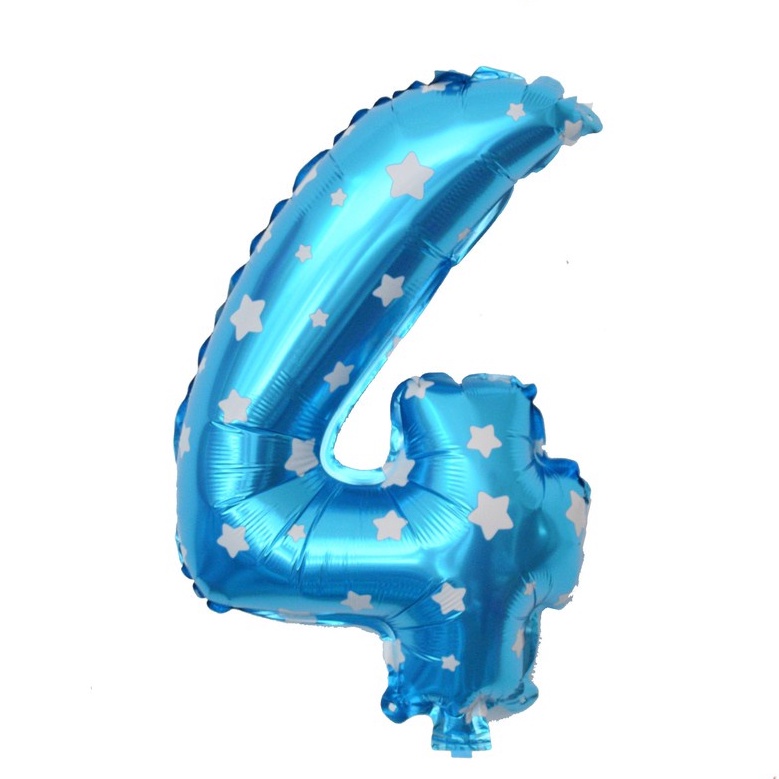 Jual DINOSO Balon Foil Huruf Biru 16 Inch 40cm A-Z Angka Biru 0-9 Biru ...