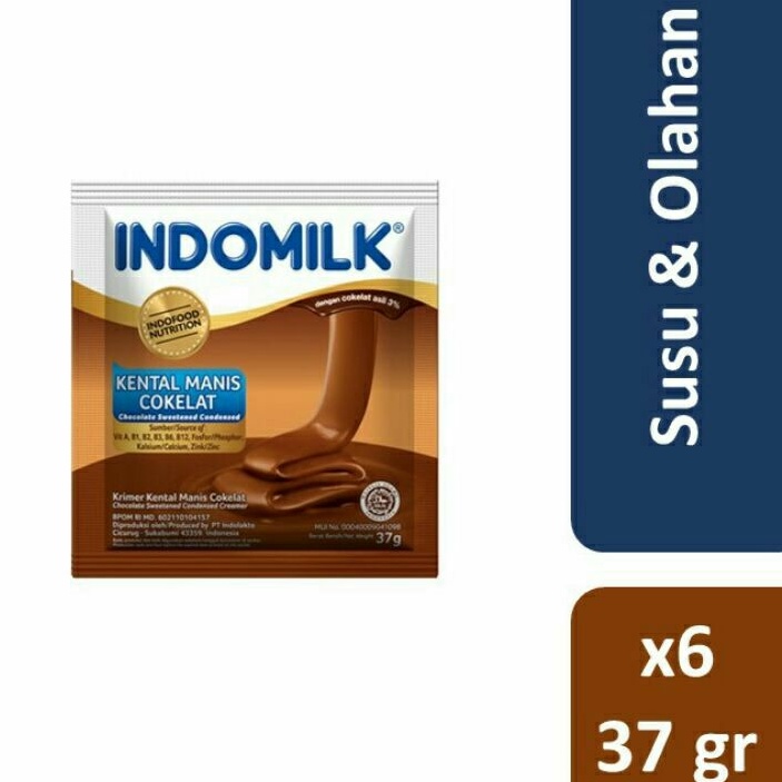 Jual Susu kental manis INDOMILK COKELAT , 1 PACK / 1 RENCENG ISI 6 ...