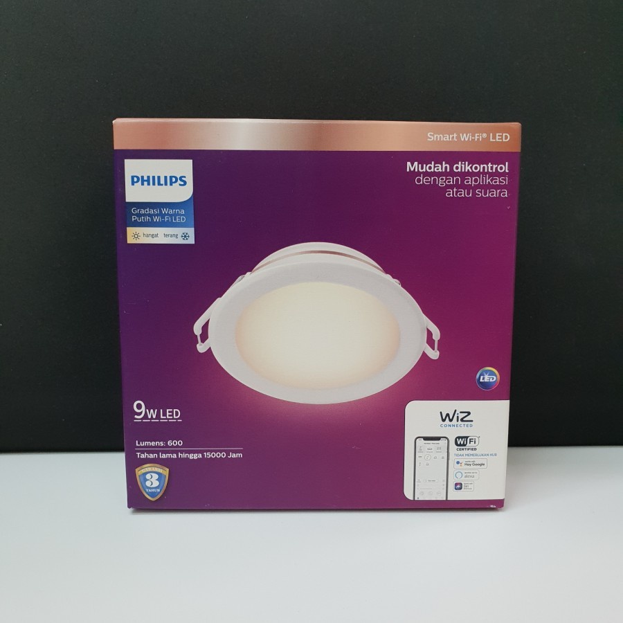 Jual Downlight Philips Smart WiFi LED 9W Tuneable Dimmer Putih - Kuning ...