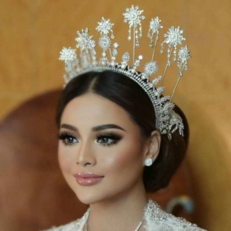 Jual Mahkota Crown Wedding Pengantin Mahkota Cantik Aurel | Shopee ...