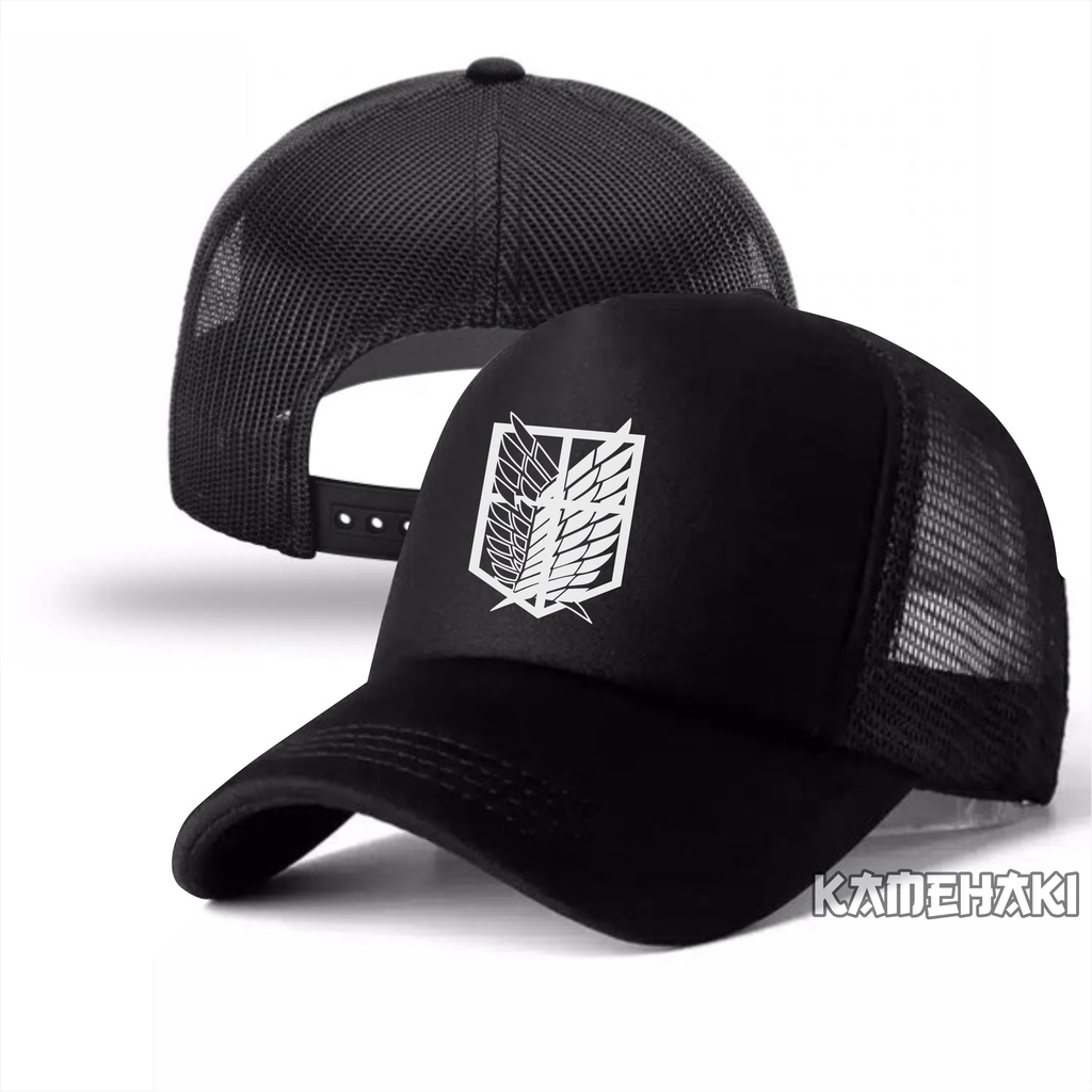 Jual Trucker Hat ANIME / Topi Attack On Titan / Topi One Piece / Topi ...