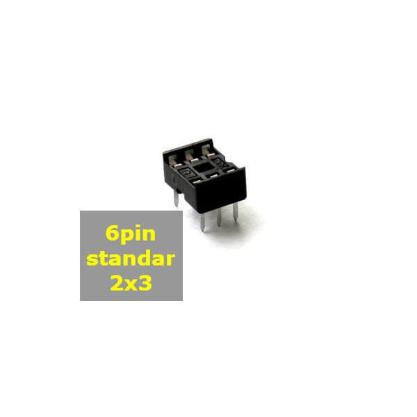 Jual Socket IC DIP 6 STANDAR Pin 2 x 3 Soket Adapter 6pin | Shopee ...