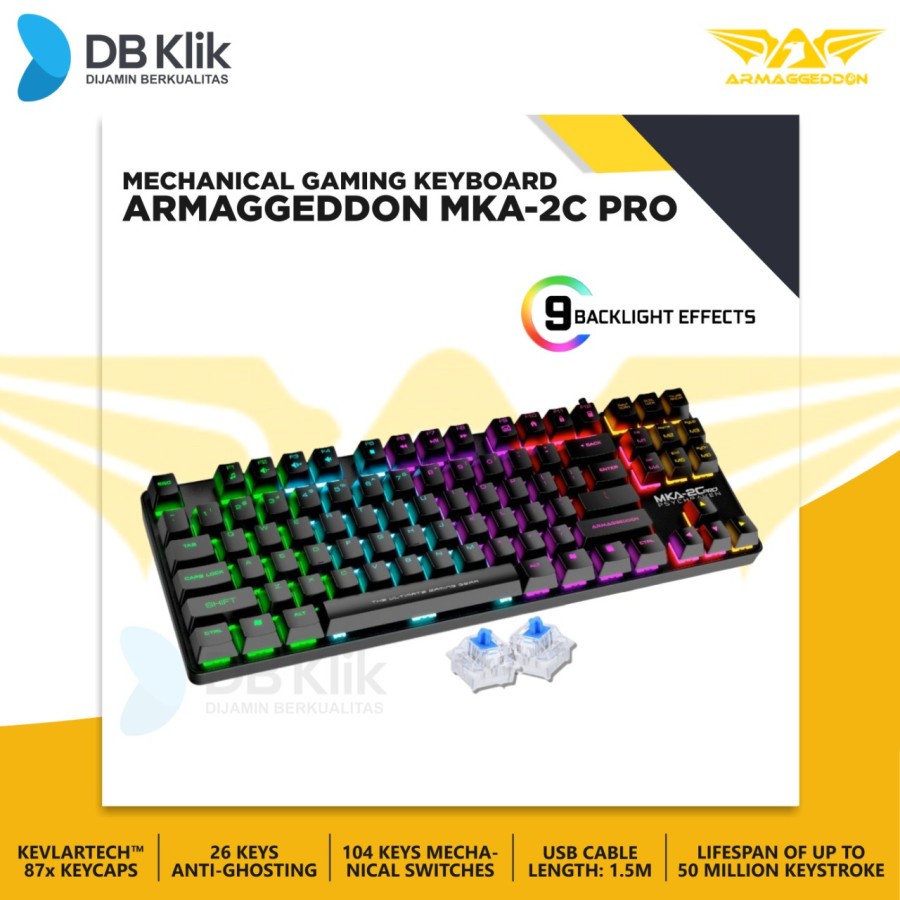Jual Keyboard Gaming Mechanical Armaggeddon MKA-2C PRO PSYCHRAVEN Wired ...