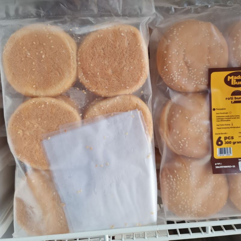 Jual 6pcs Madam Bun Roti Burger McD, KFC, XXI/Roti Burger Premium/Roti ...
