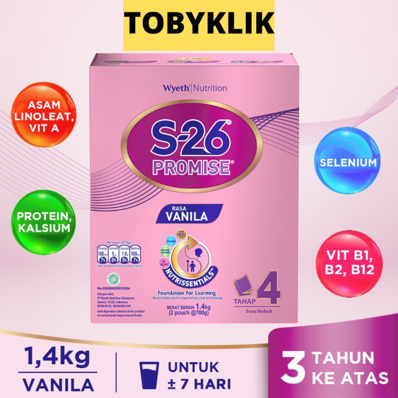 Jual S-26/S26 Promise Reguler tahap 4 usia 3-12 tahun 1400gr | Shopee ...