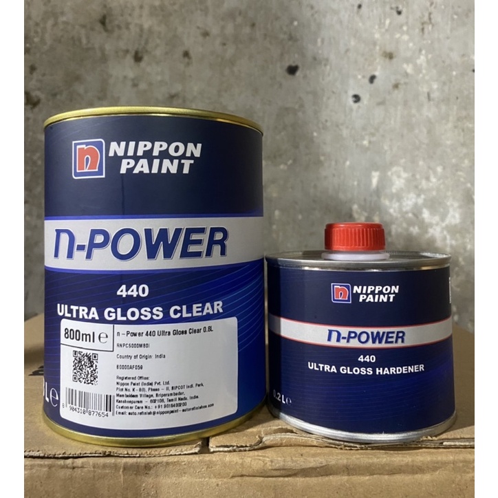 Jual Clear Gloss Nippon Paint N-Power 440 Ultra Clear Gloss 1 liter Set ...