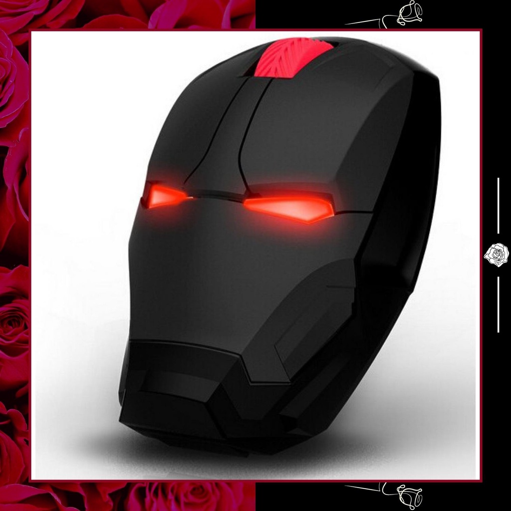 Jual Mouse Wireless Optical Iron Man Black Red 2.4Ghz Taffware - GFSK ...