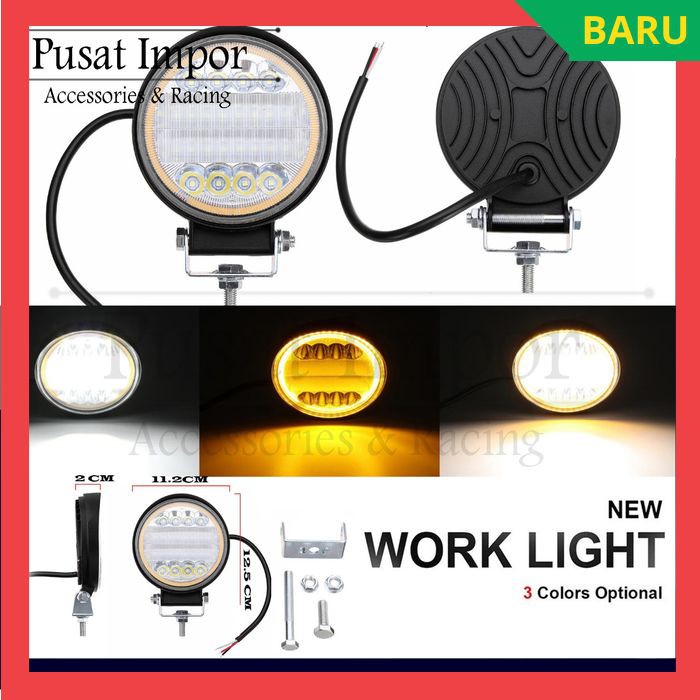 Jual Lampu LED Mobil 12 Volt Bulat 126 Watt Lampu Sorot LED Motor Mobil ...
