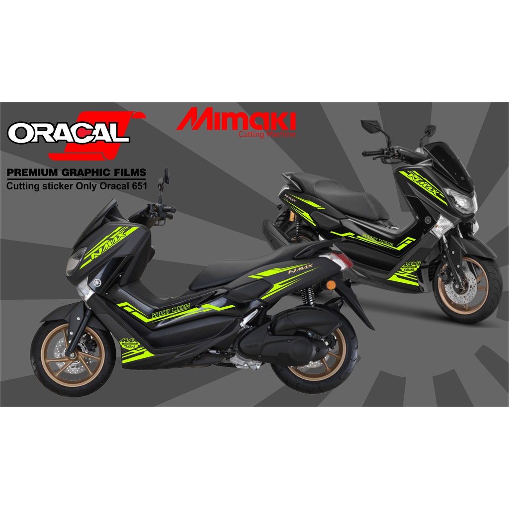 Jual STICKER CUTTING NMAX HITAM - STRIPING STIKER HIJAU STABILO LIMITED ...