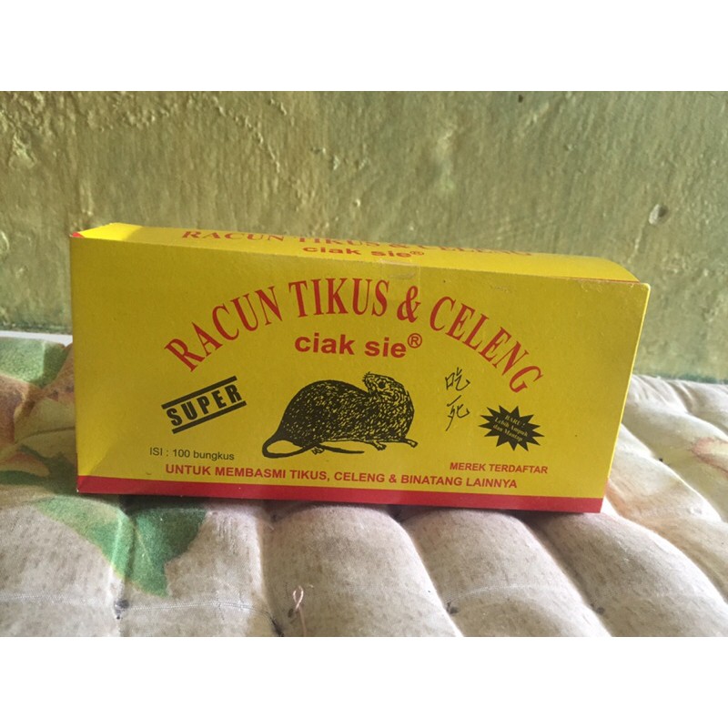 Jual Racun tikus ciaksie kotak 100 Pcs JUMBO isi lebih banyak | Shopee ...
