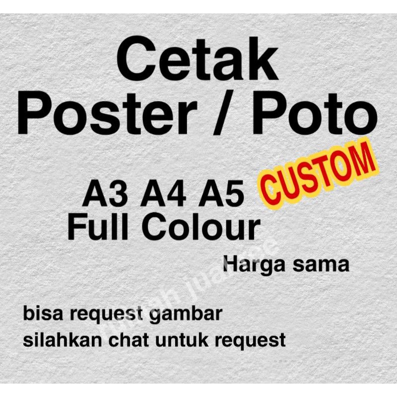 Jual Poster Custom Photo / foto | Shopee Indonesia