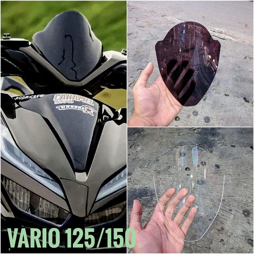 Jual visor vario 125 150 new bening dan smoke - windshield motor ...