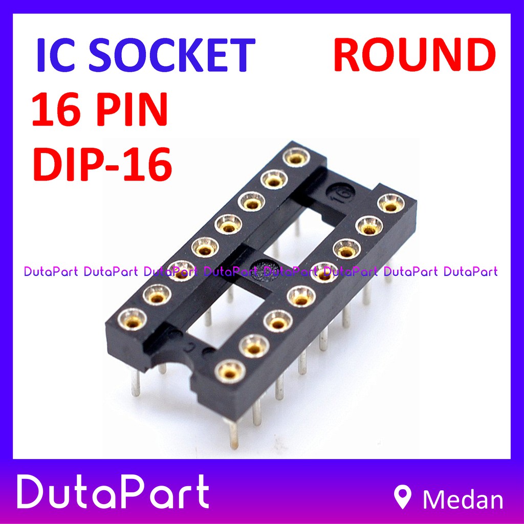 Jual Socket IC 16 PIN 16PIN Round Bulat Adapter Soket DIP-16 DIP16 16P | Shopee Indonesia