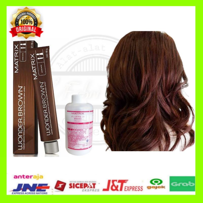 Jual Cat rambut matrix Wonder brown WB-5RB plus oxidant cream | Shopee ...