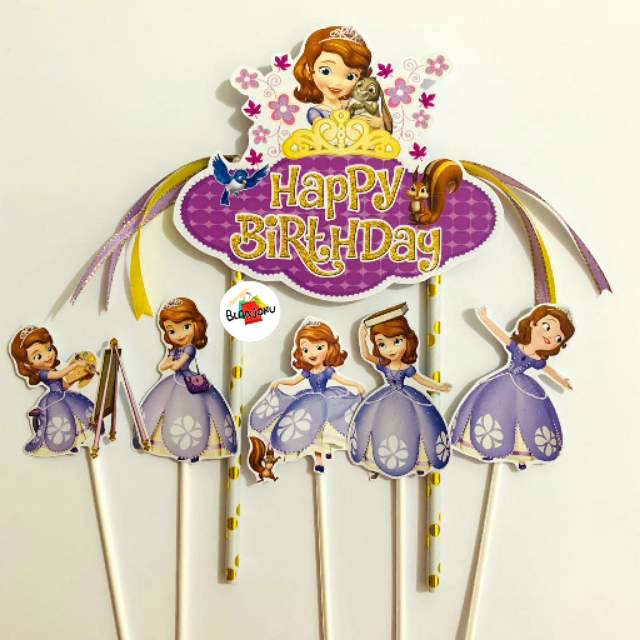 Jual Princess Sofia The First Topper Cake Birthday / Hiasan Kue Ulang ...
