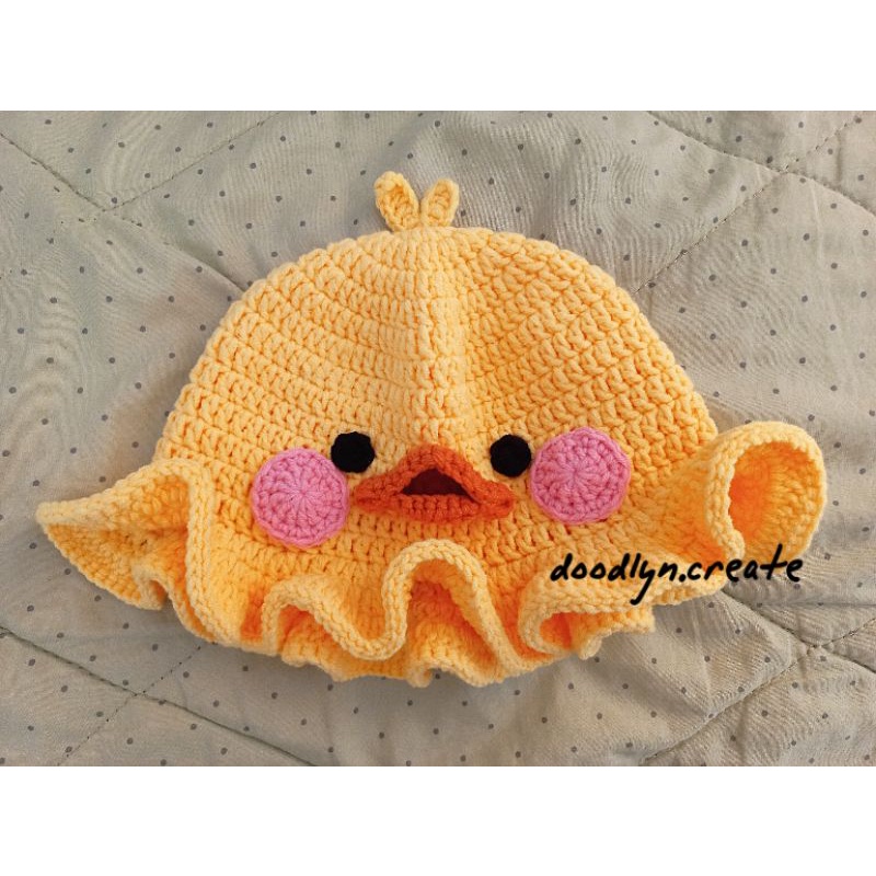Jual Duck crochet bucket hat handmade topi bebek rajut | Shopee Indonesia