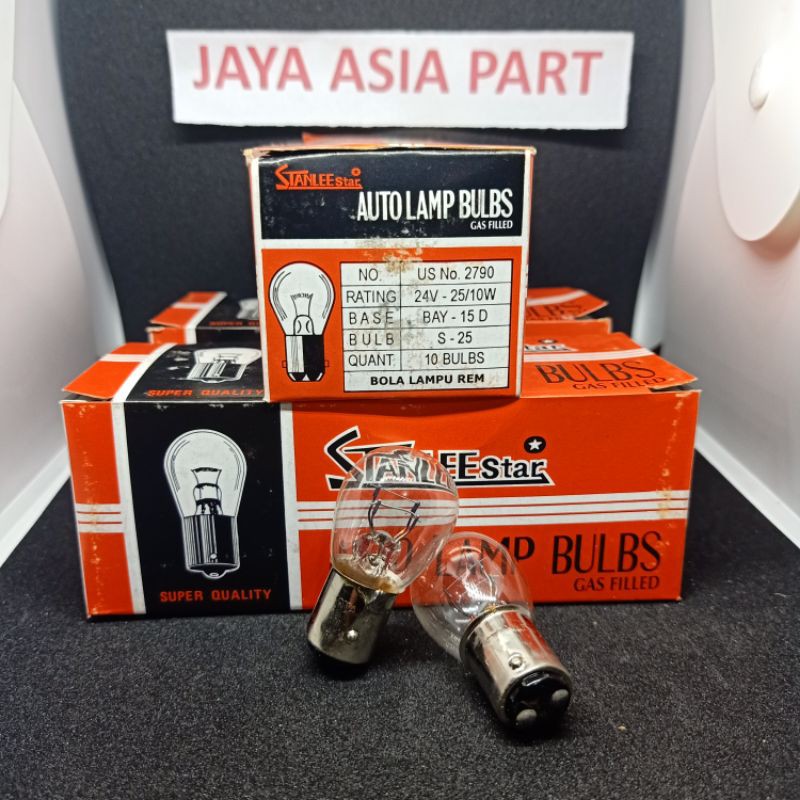 Jual Stanlee Star 2790/Bohlam Lampu Stop/Rem 24V kaki 2/Kaki2/K2/K 2 Besar 25/10W BAY-15D (2790 ...