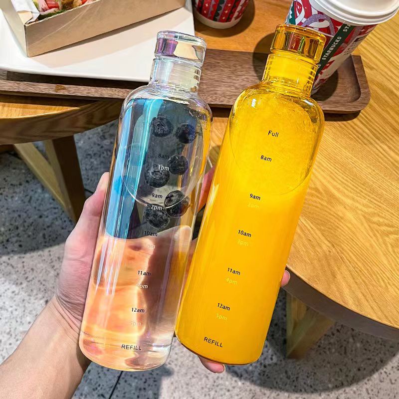 Jual Botol Minum Kaca Transparan Bening 500ml / Tempat Minum Anti ...