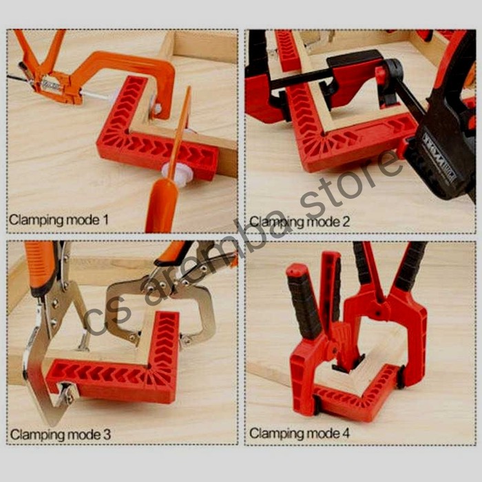Jual Duratec corner clamp penjepit sudut frame kayu kaca 90 derajat 4 ...