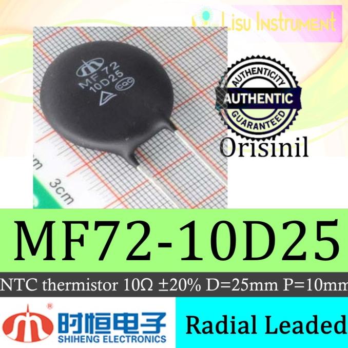 Jual MF72 10D25 Power NTC Thermistor Radial Leaded D=25mm P=10mm ...