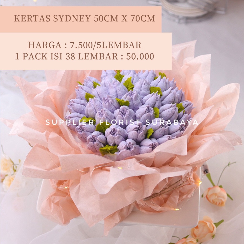 Jual [ECER PER 5 LEMBAR] KERTAS SYDNEY KOREAN WRAPPING PAPER BOUQUET ...