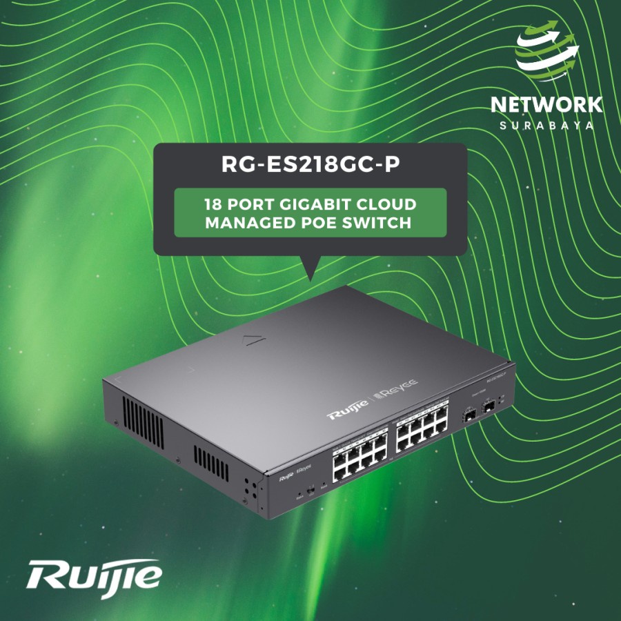 Jual Ruijie Reyee RG-ES218GC-P 18ports POE cloud manage layer 2 CCTV switch | Shopee Indonesia