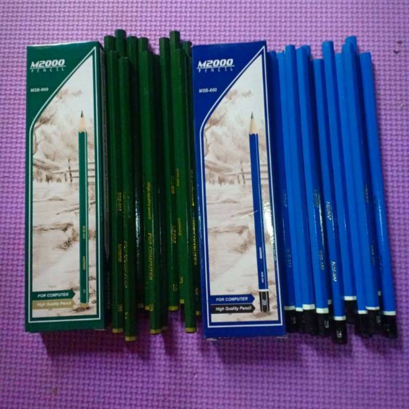 Jual Pensil 2B Kayu M2000 isi 12 Pcs Murah | Shopee Indonesia
